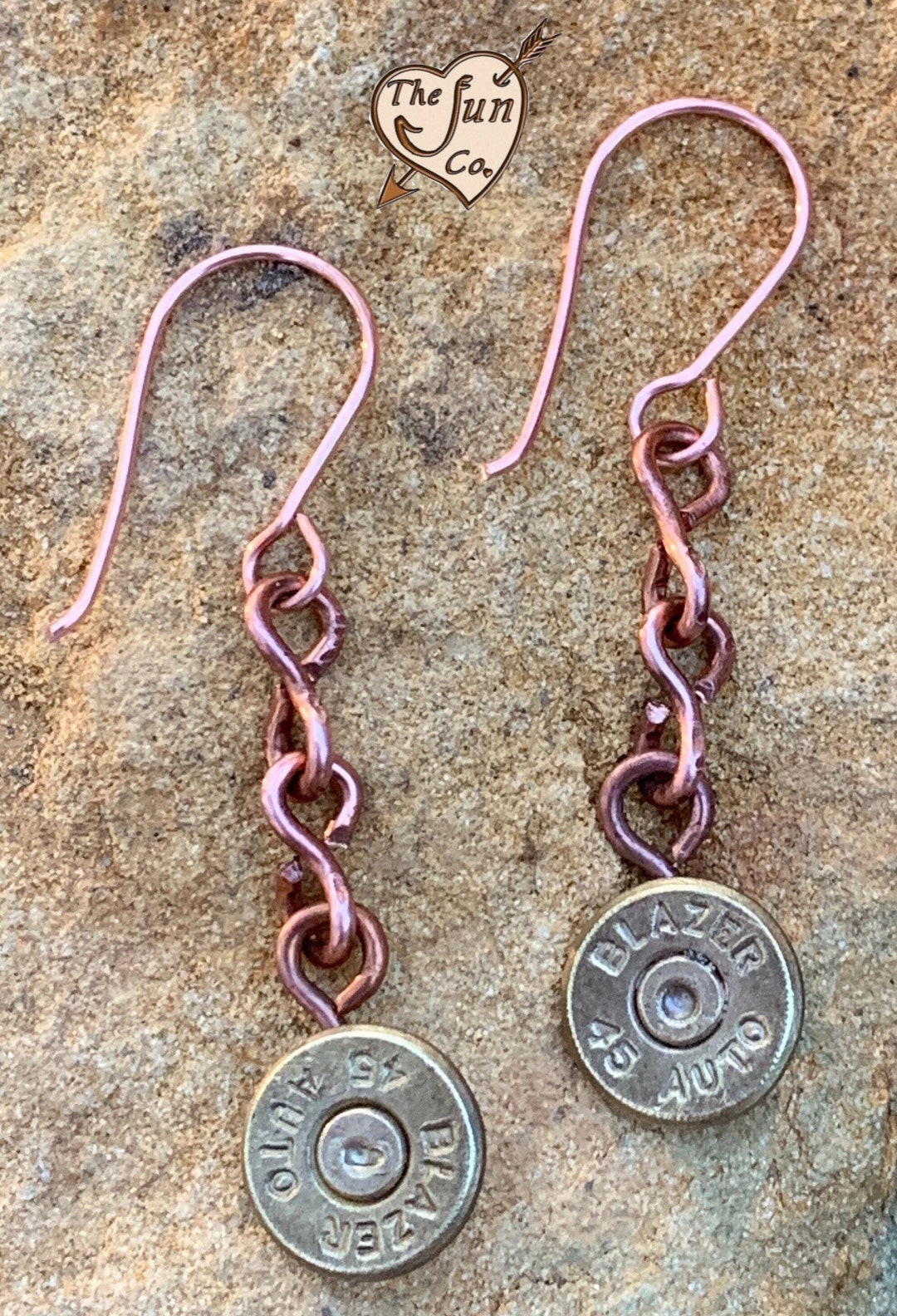 45 Blazer Bullet Earrings/handmade Bullet Earrings/brass Bullet ...