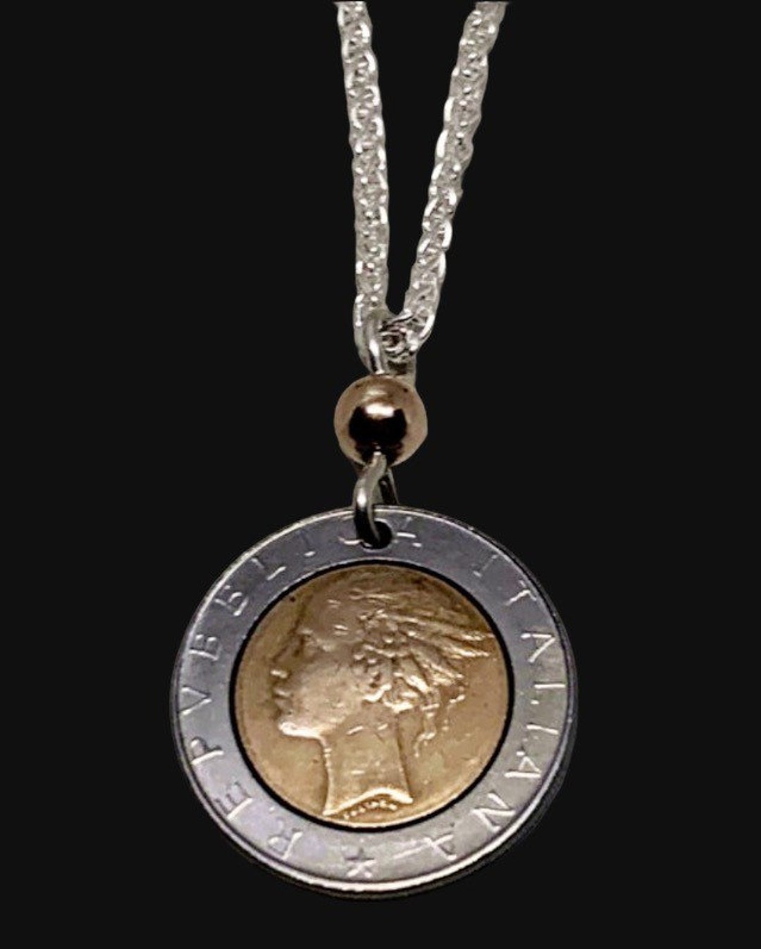 Coin Jewelry/italian Lira Necklace/italian Coin Necklace/mother’s Day ...