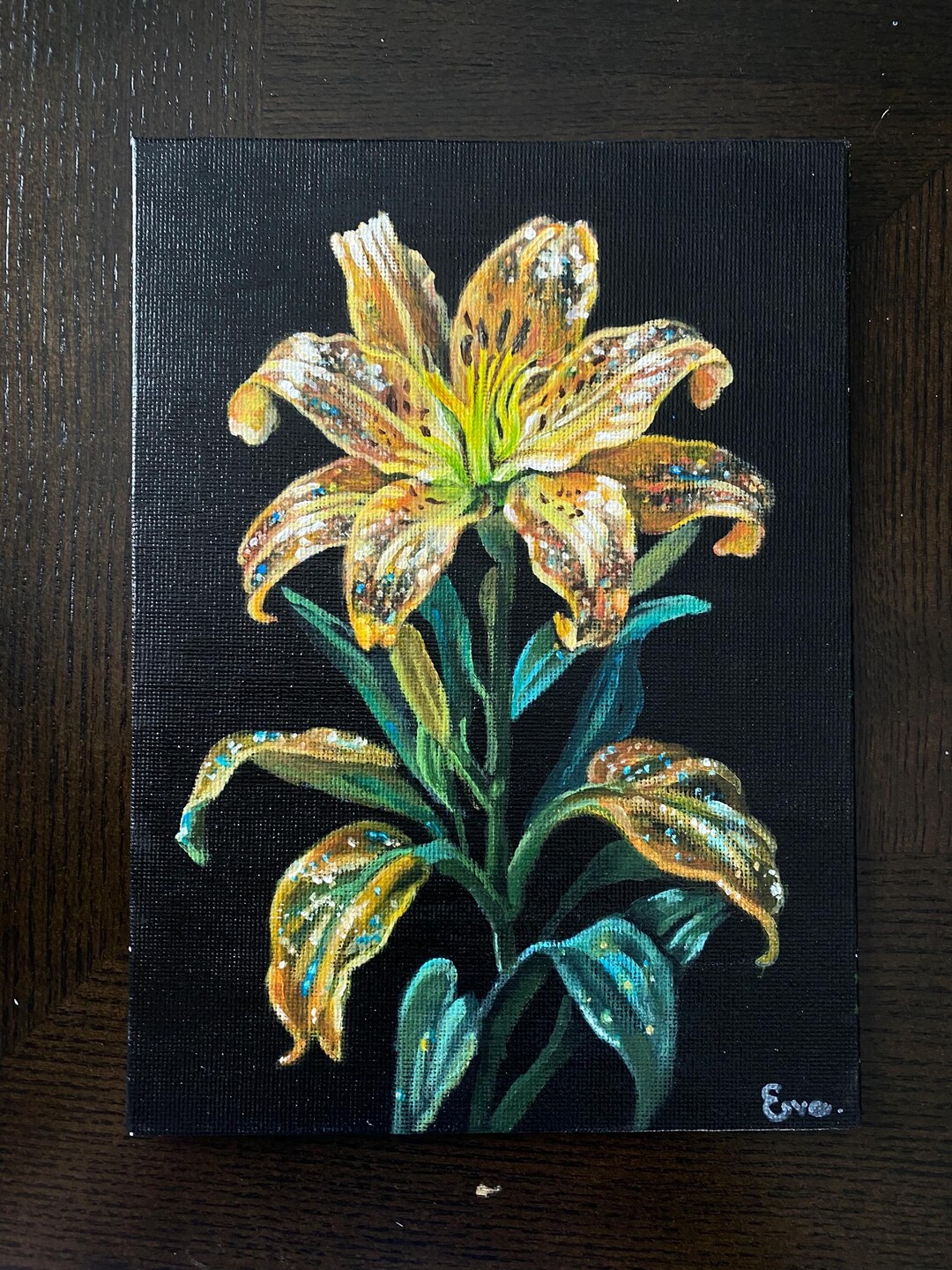 Sundrop Flower, Original Acrylic Painting, 21x15 Cm - Etsy