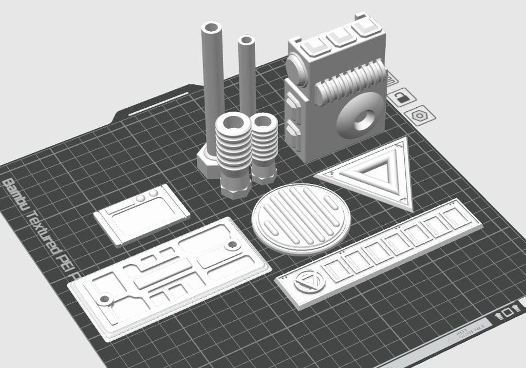 Peli Motto Style Cosplay Greeblies Badges Tools STL FILES ONLY ...