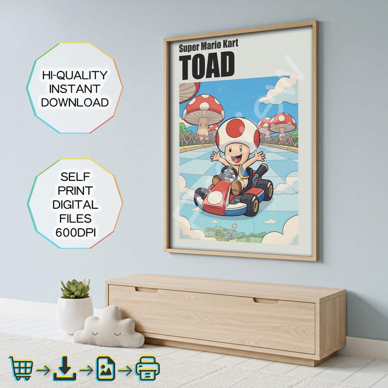 Mario Kart Collection Set Posters - Printable Wall Art - Digital Print ...