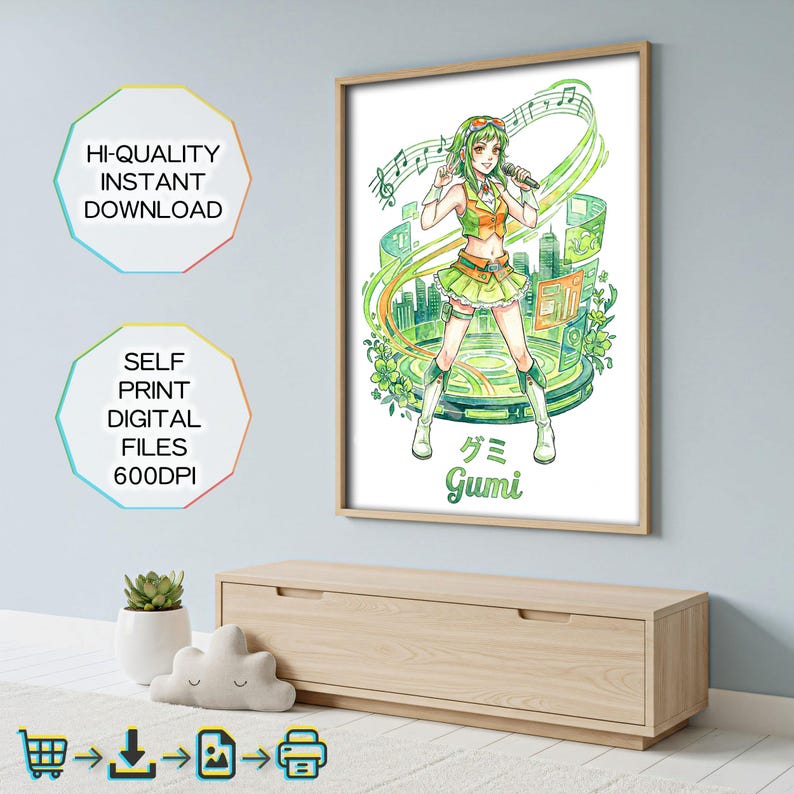 Vocaloid 6 Poster Set Bundle, Miku Wall Art, Anime Fan Art Print ...