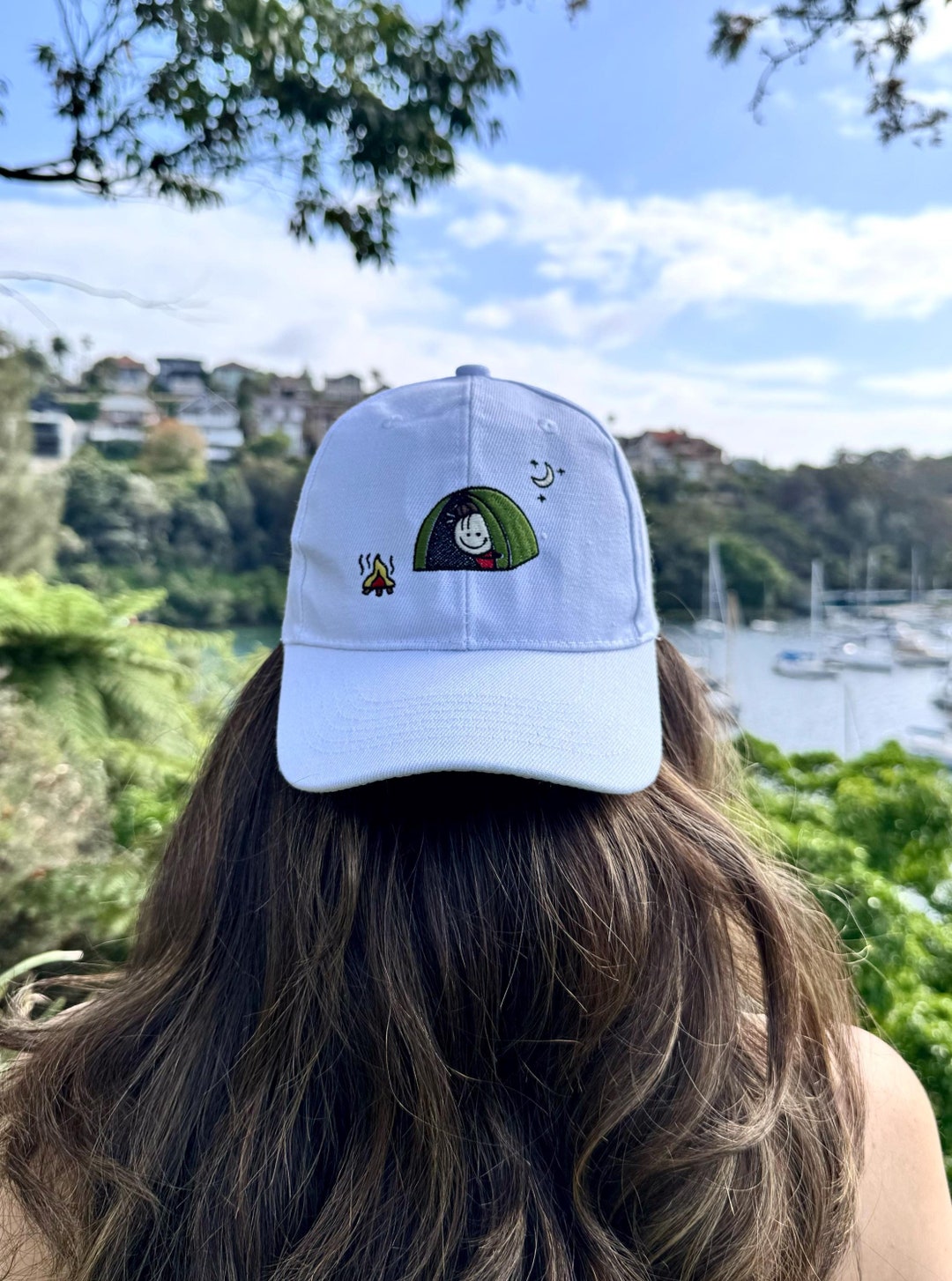 Camping Girl Cap Embroidered Girl Camping Hat Perfect Gift for ...