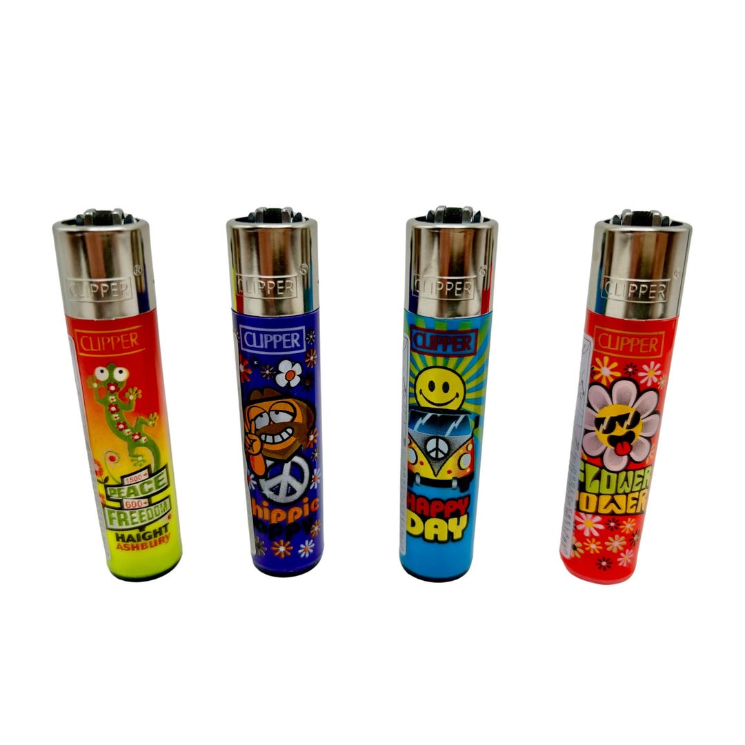 1 Pack Clipper Lighter Butane Refillable Hippy Art Collection Lighter ...