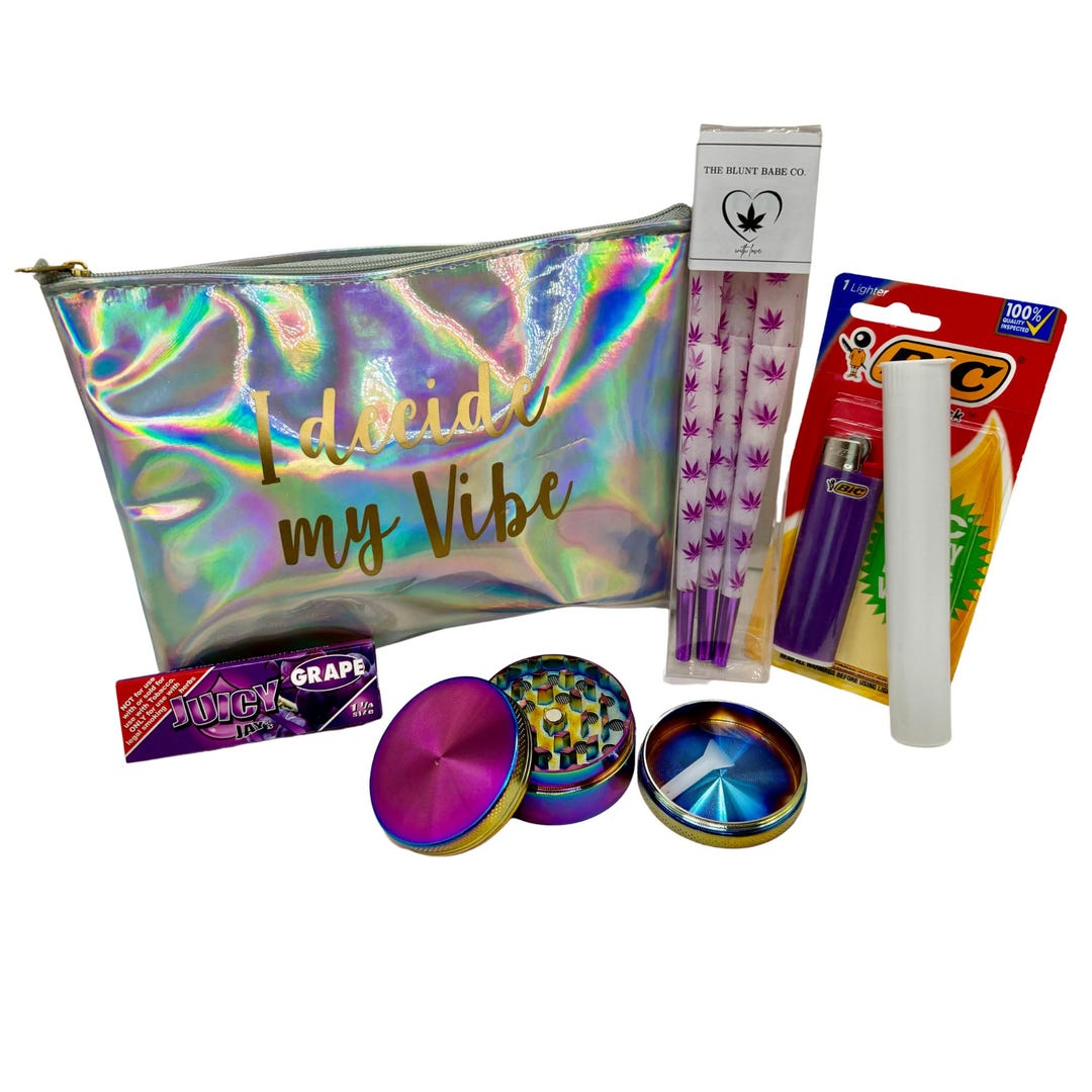 9 Pre Rolled Cones Kit purple Leaf Stoner Gift Set Rolling Papers ...