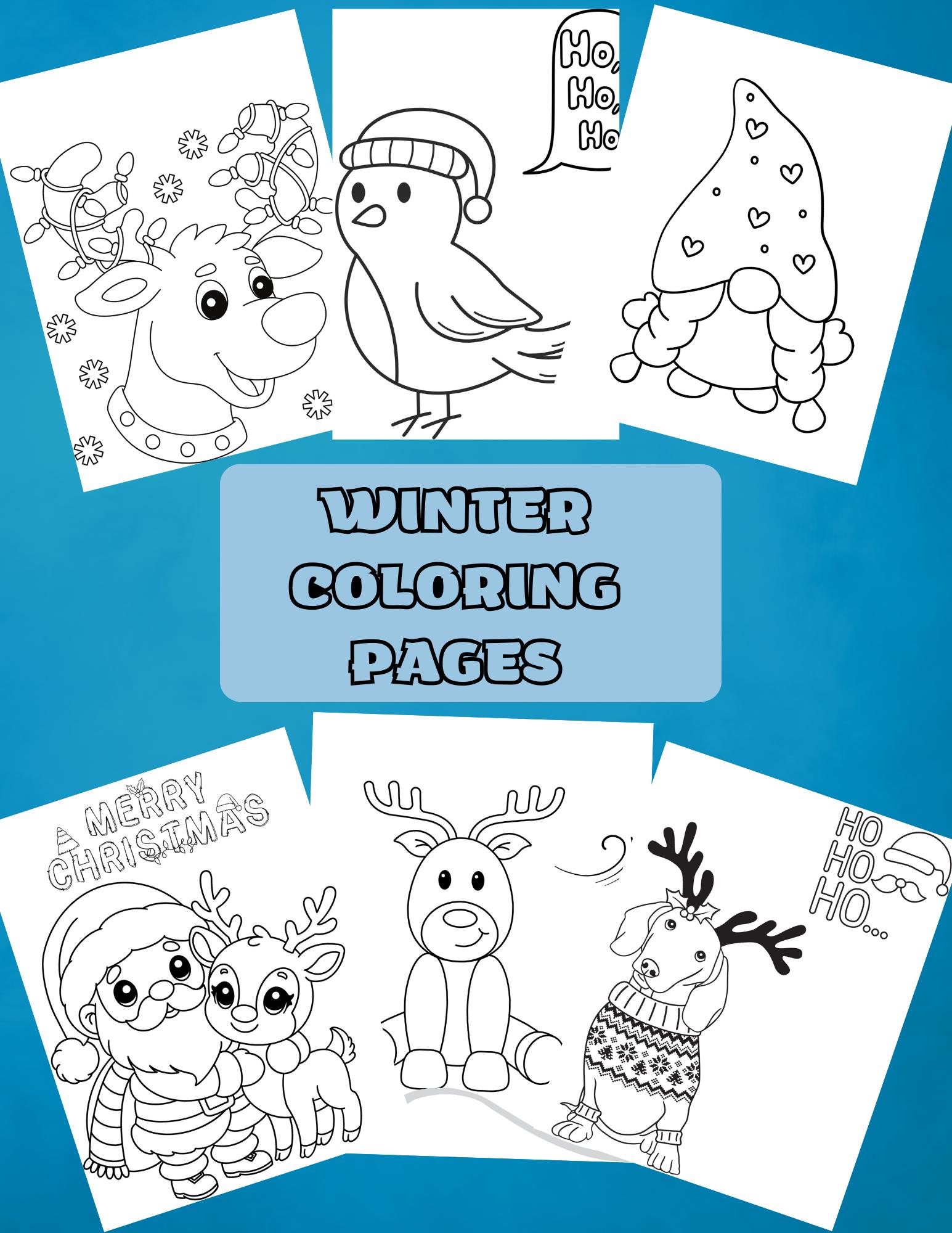 40 Printable Winter Coloring Pages for Kids, Preschoolers, Coloring ...