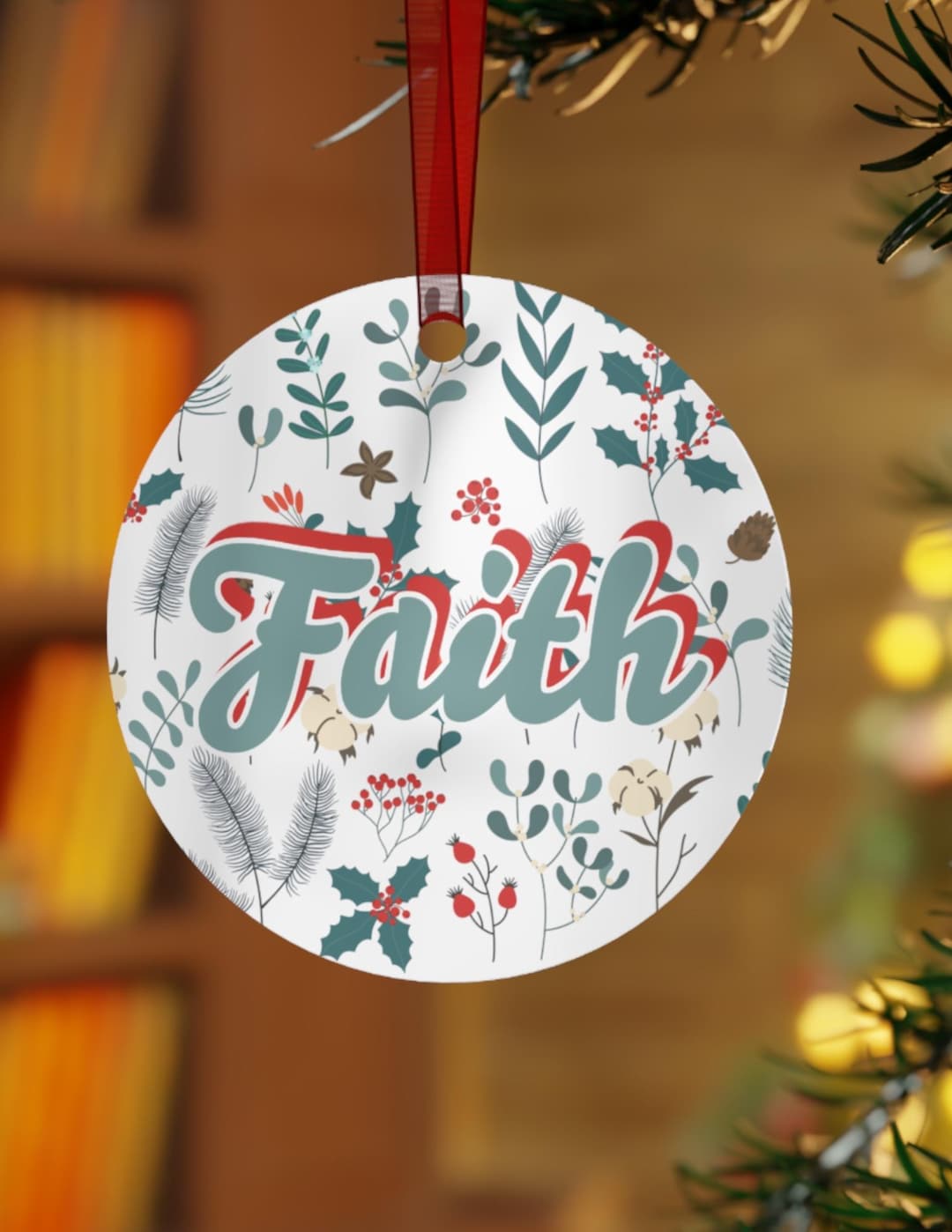 Metal Ornaments, Faith Christmas Christian Ornament Gift for Holiday ...