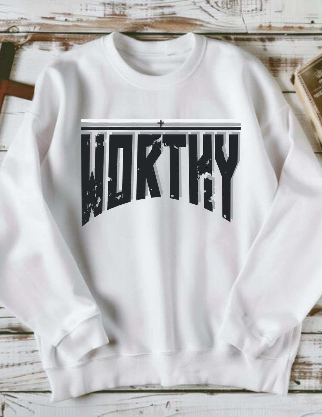 Christian "worthy" Graphic Unisex Sweatshirt, Inspirational Crewneck ...