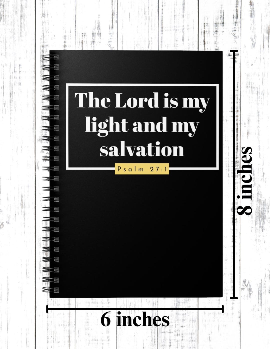 Christian Spiral Notebook, Faith Journal, Bible Notes, the Lord is My ...