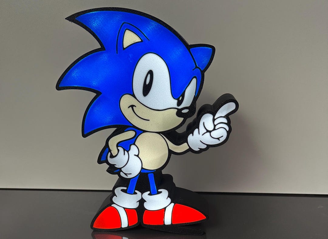 Sonic the Hedgehog Led Light Box - Etsy UK