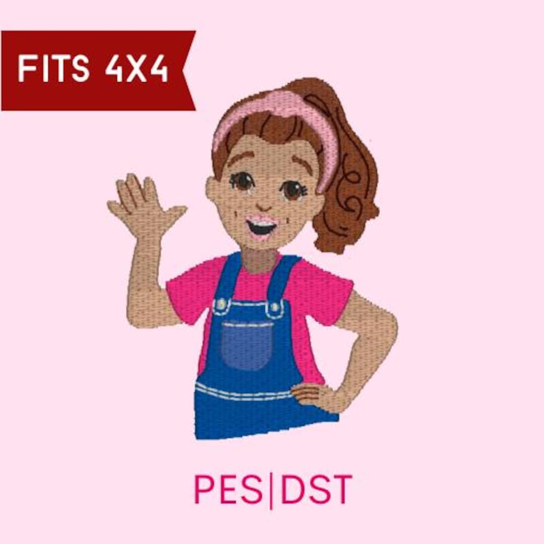 MS RACHEL Embroidery Design File PES Dst Instant Download, Toddler ...