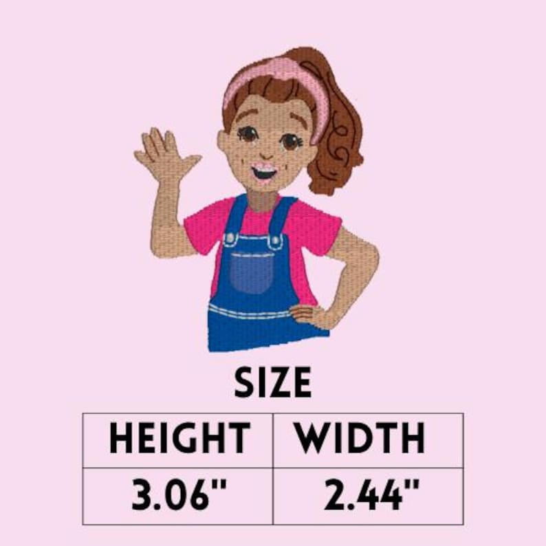 MS RACHEL Embroidery Design File PES Dst Instant Download, Toddler ...