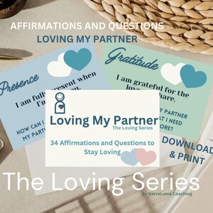 34 Affirmation Cards With Question for Loving My Partner / Daily ...