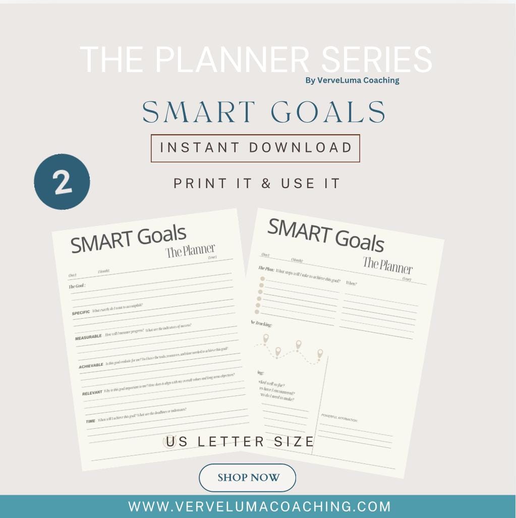 SMART Goals Plan - Etsy