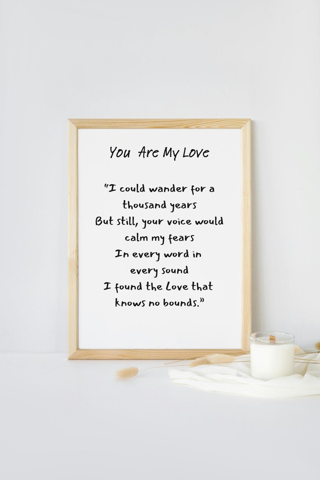 Love Poem Digital Vertical Art Print, Romantic Home Decor, Bedroom Wall ...