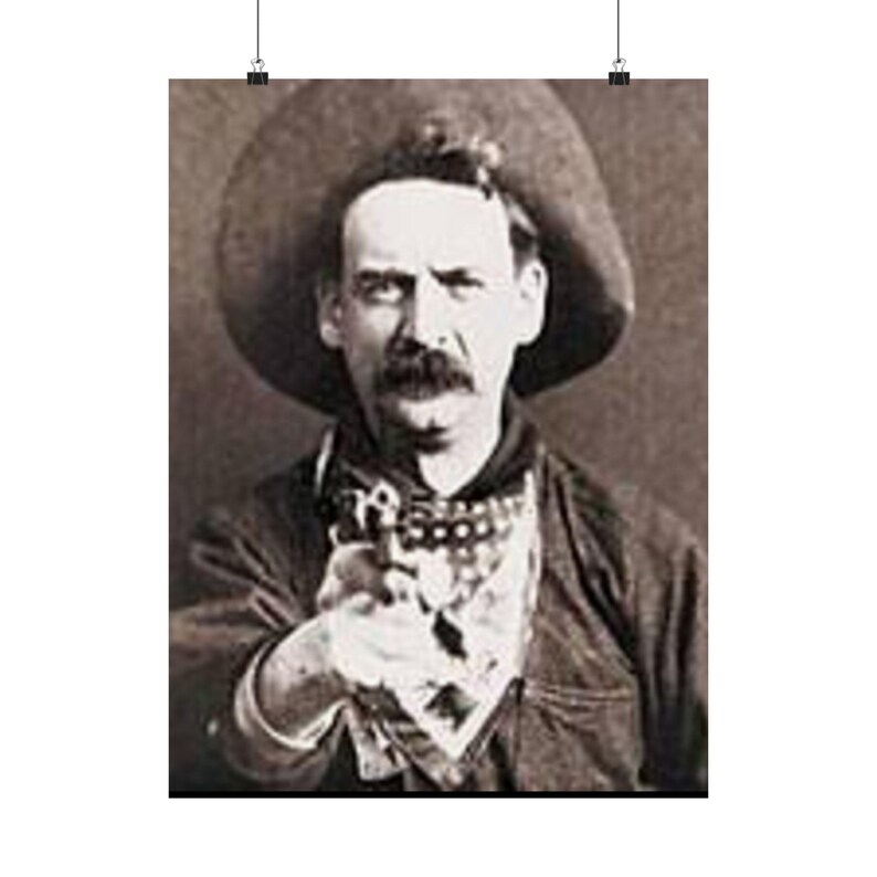 Vintage Gunslinger Matte Vertical Poster, Old West Outlaw Wall Art ...