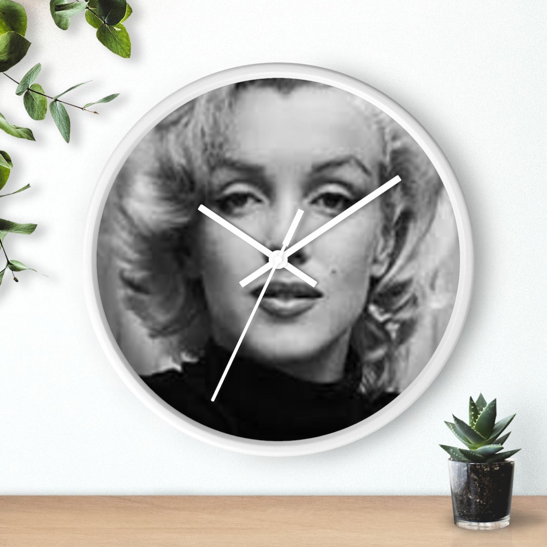 Marilyn Monroe Wall Clock, Iconic Black and White Photo, Movie Star ...