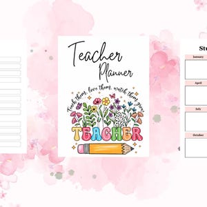 Printable Editable Teacher Lesson Planner School Year Digital Download ...