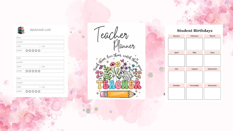Printable Editable Teacher Lesson Planner School Year Digital Download ...
