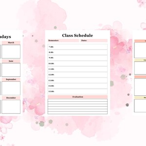 Printable Editable Teacher Lesson Planner School Year Digital Download ...