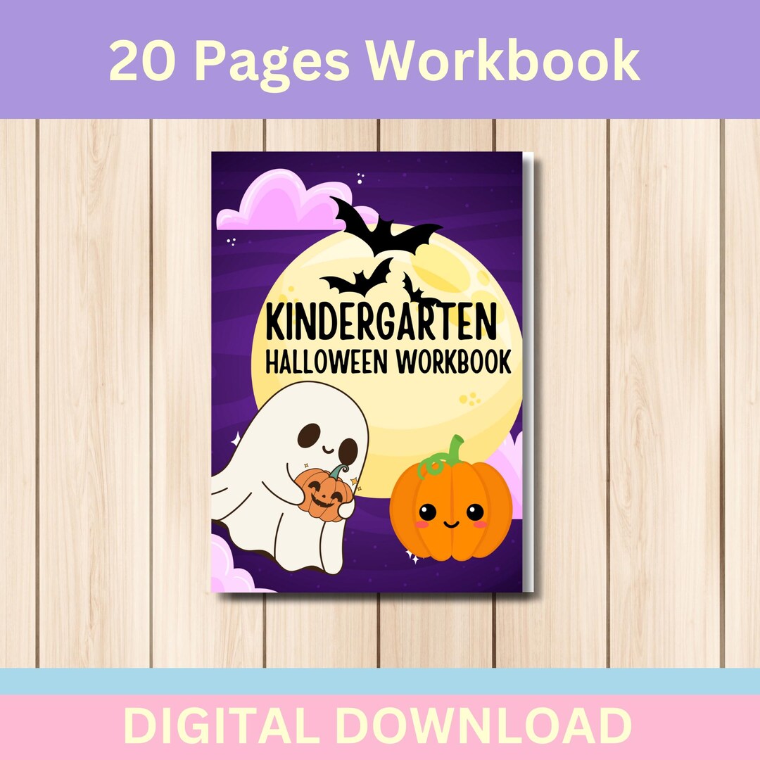 Halloween Kindergarten Printable, Halloween Workbook, Printable ...
