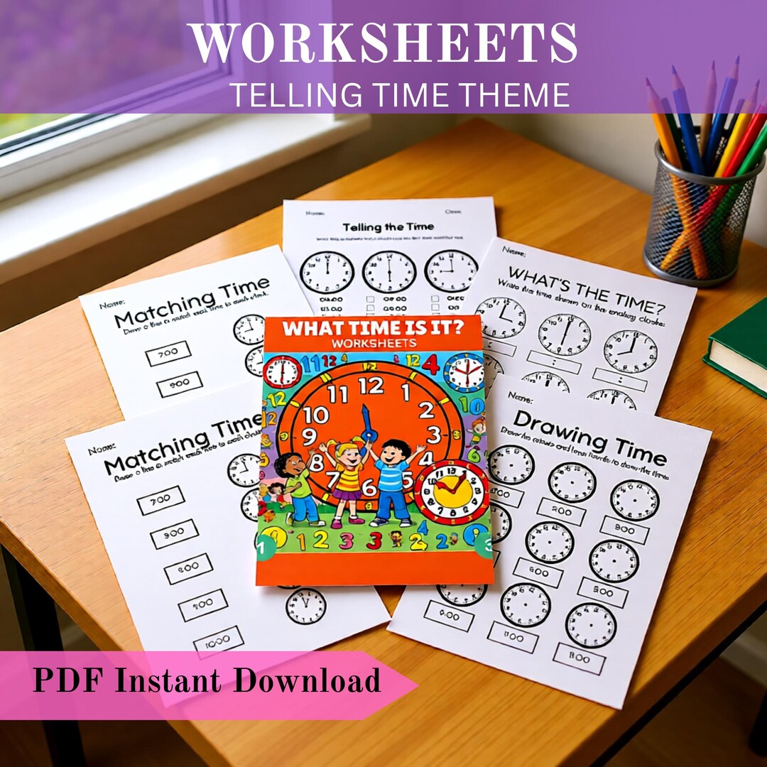 Telling Time Worksheets Printable | Clock Reading Activity | Learn to ...