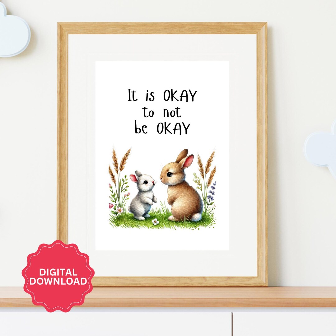 It's Okay to Not Be Okay Poster, Motivational Kids Art, Classroom ...