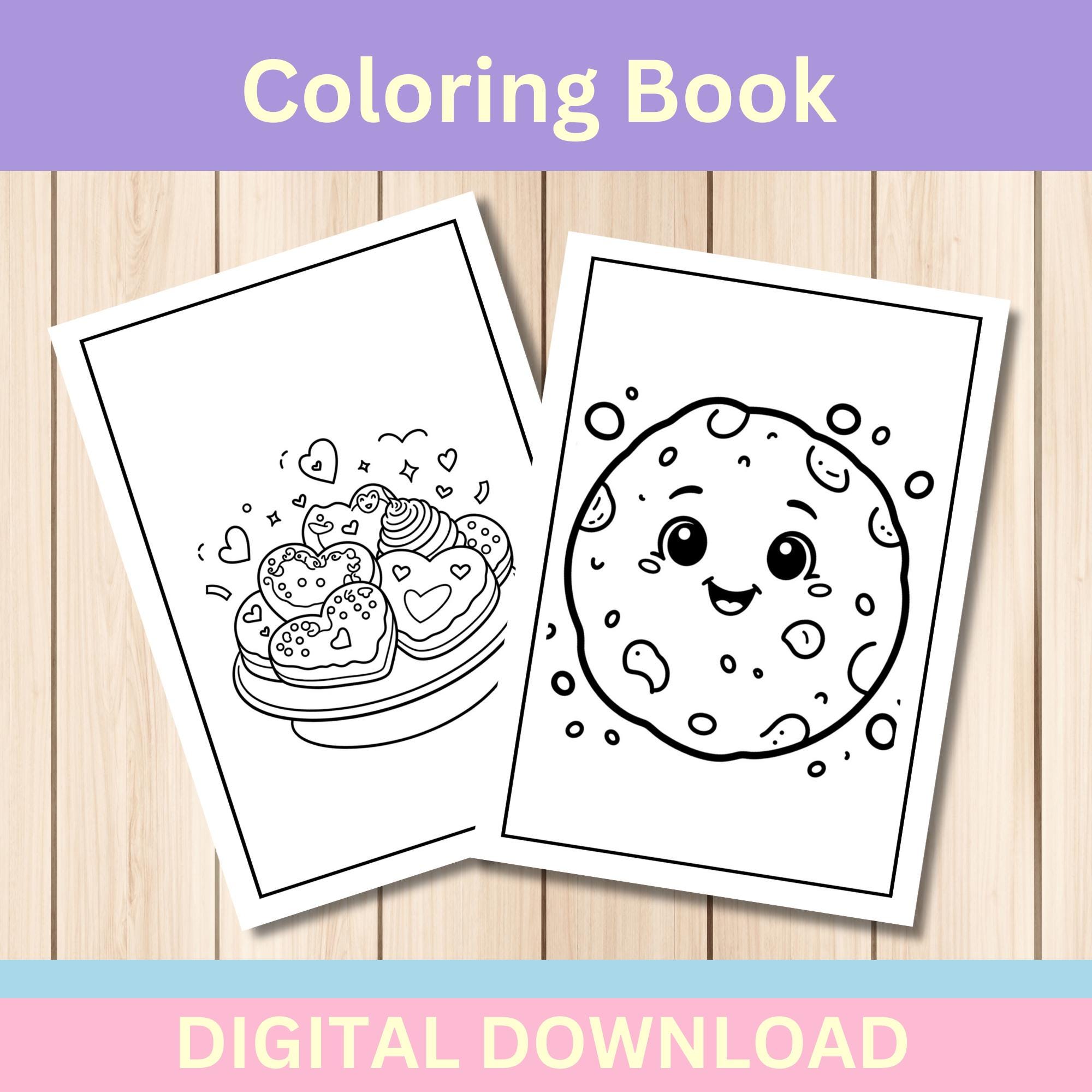 20 Bakery Coloring Pages for Kids – PDF Printable Activity Book – Easy ...
