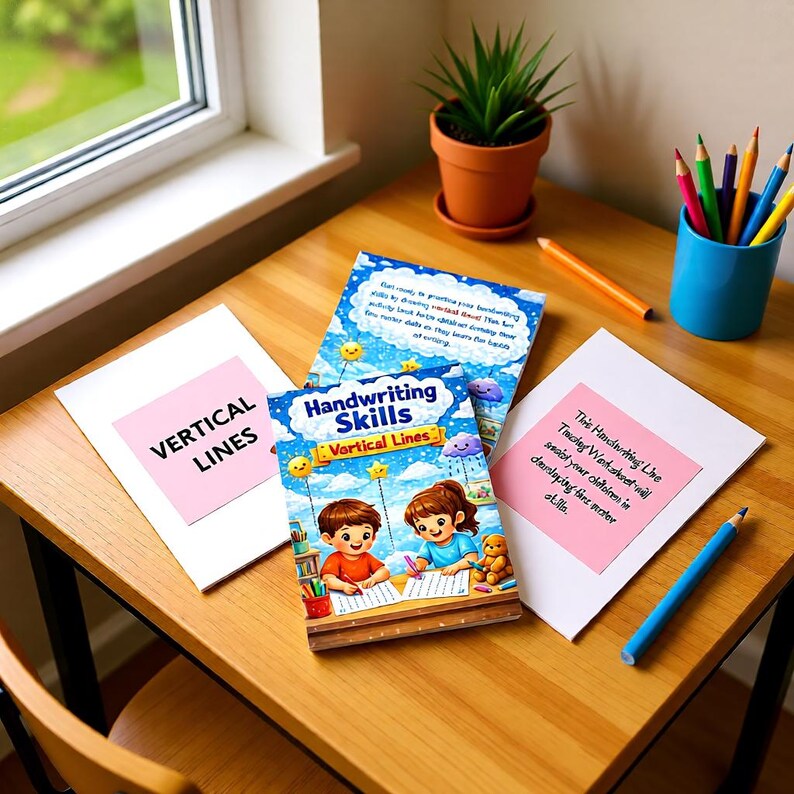 Writing Activity Vertical Lines Worksheet | Handwriting Practice for ...