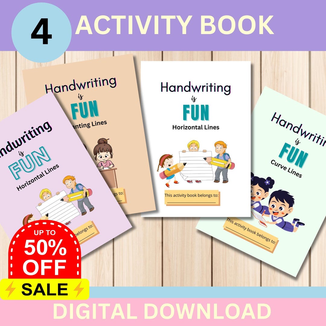 Writing Skills Activity Book for Kids | Vertical, Horizontal, Curve ...