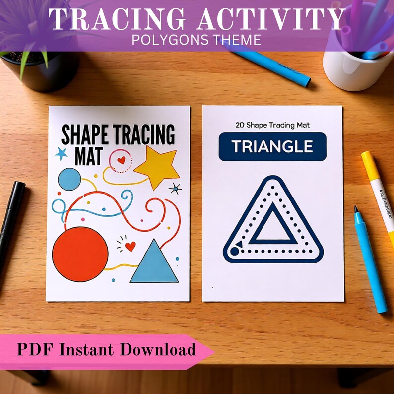 Polygon Tracing Worksheets | Shape Tracing Activities | Fine Motor ...