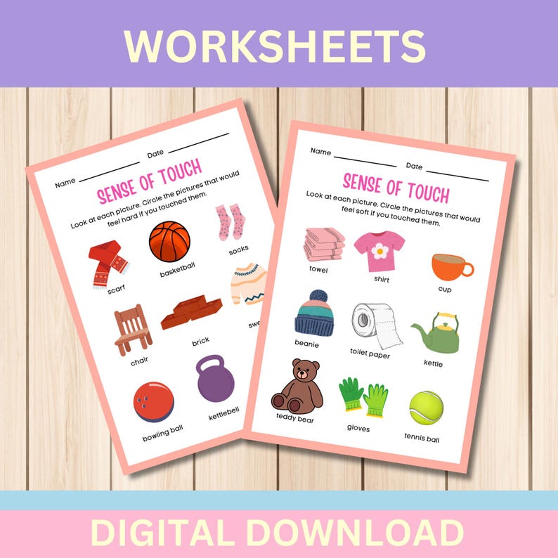 Five Senses Worksheets for Kids | Printable Activity Sheets for ...