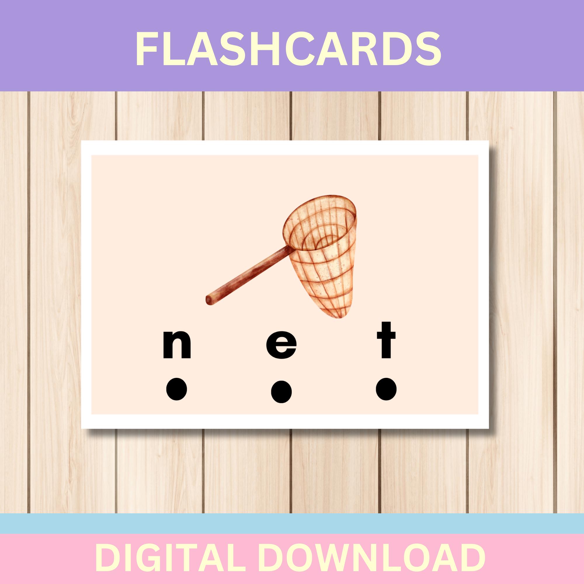 Word Family Flashcards in 2 Sizes | Instant Downloadable Digital ...