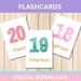 Number Flash Cards Homeschool Preschool Montessori Printable Cards Math ...