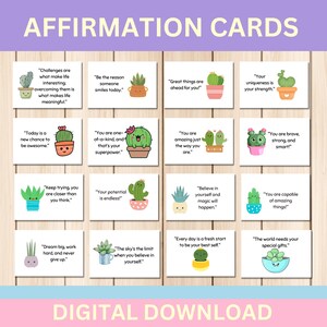 50 Positive Affirmation Cards for Kids | Printable Daily Motivation ...