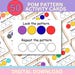 Pom Pom Pattern Cards – 48 Printable Activities for Preschool ...