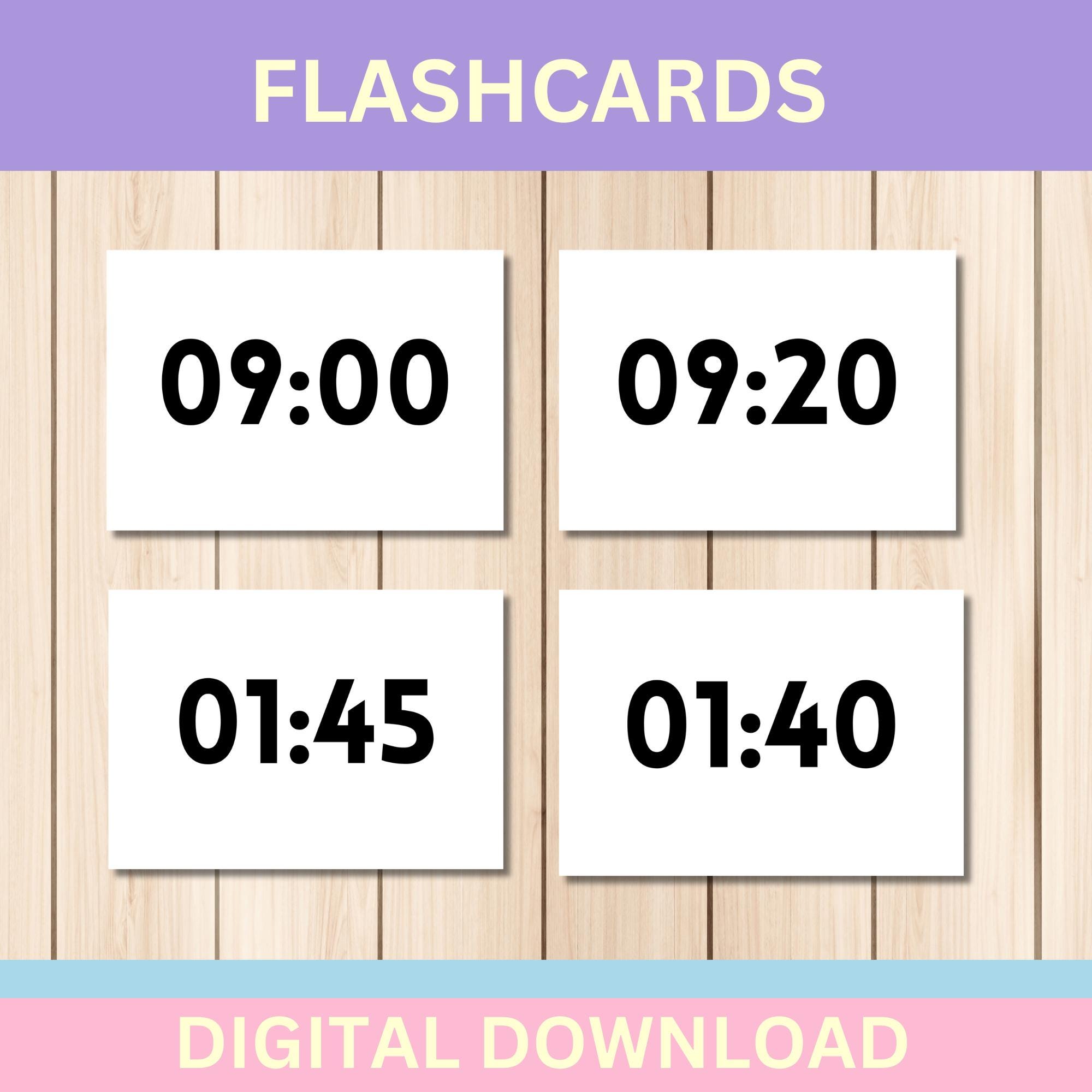 Telling Time Flashcards | Mini and Large Sizes | Fun Clock Activity ...