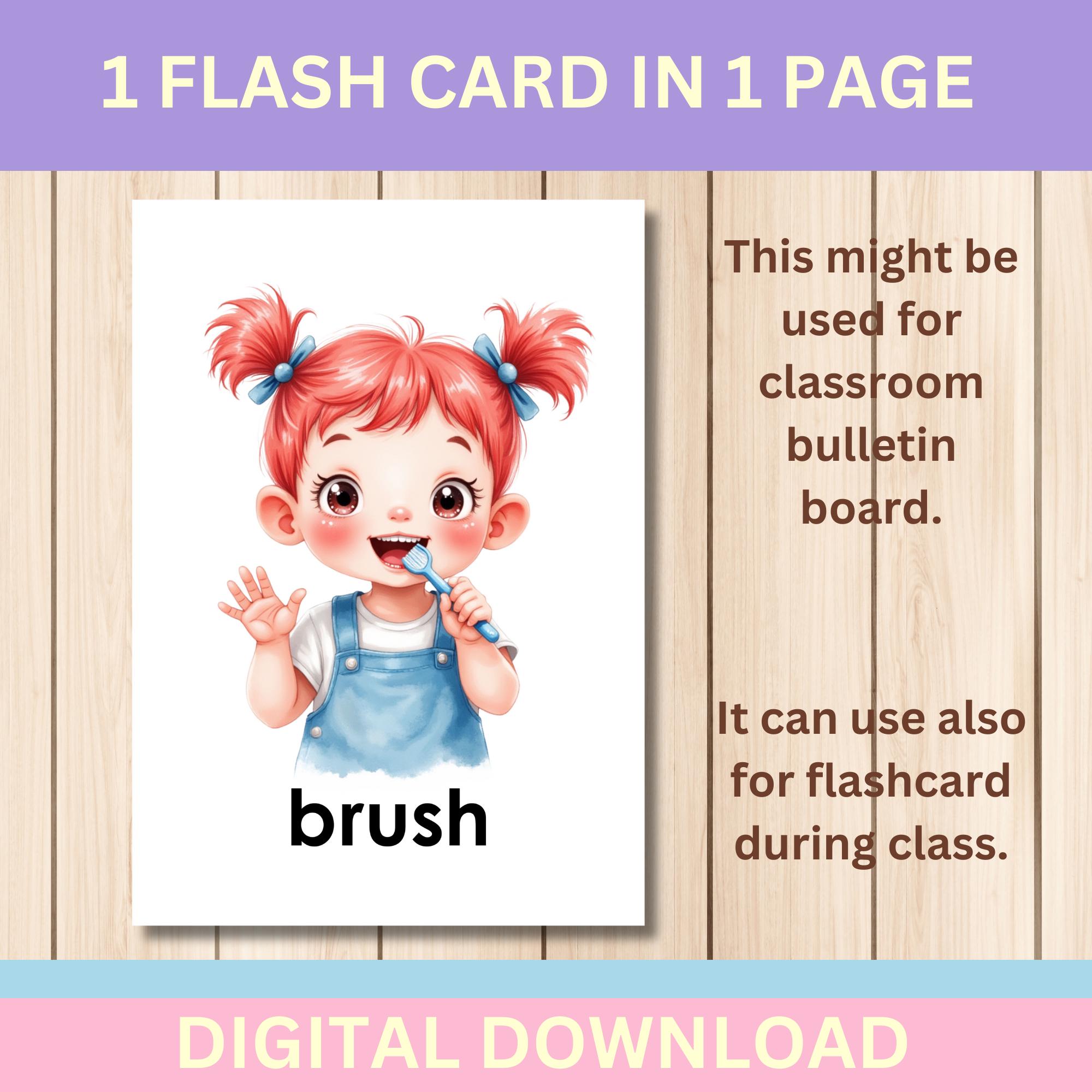 ACTION WORDS FLASHCARDS | Vocabulary | Parts of Speech | Positional ...