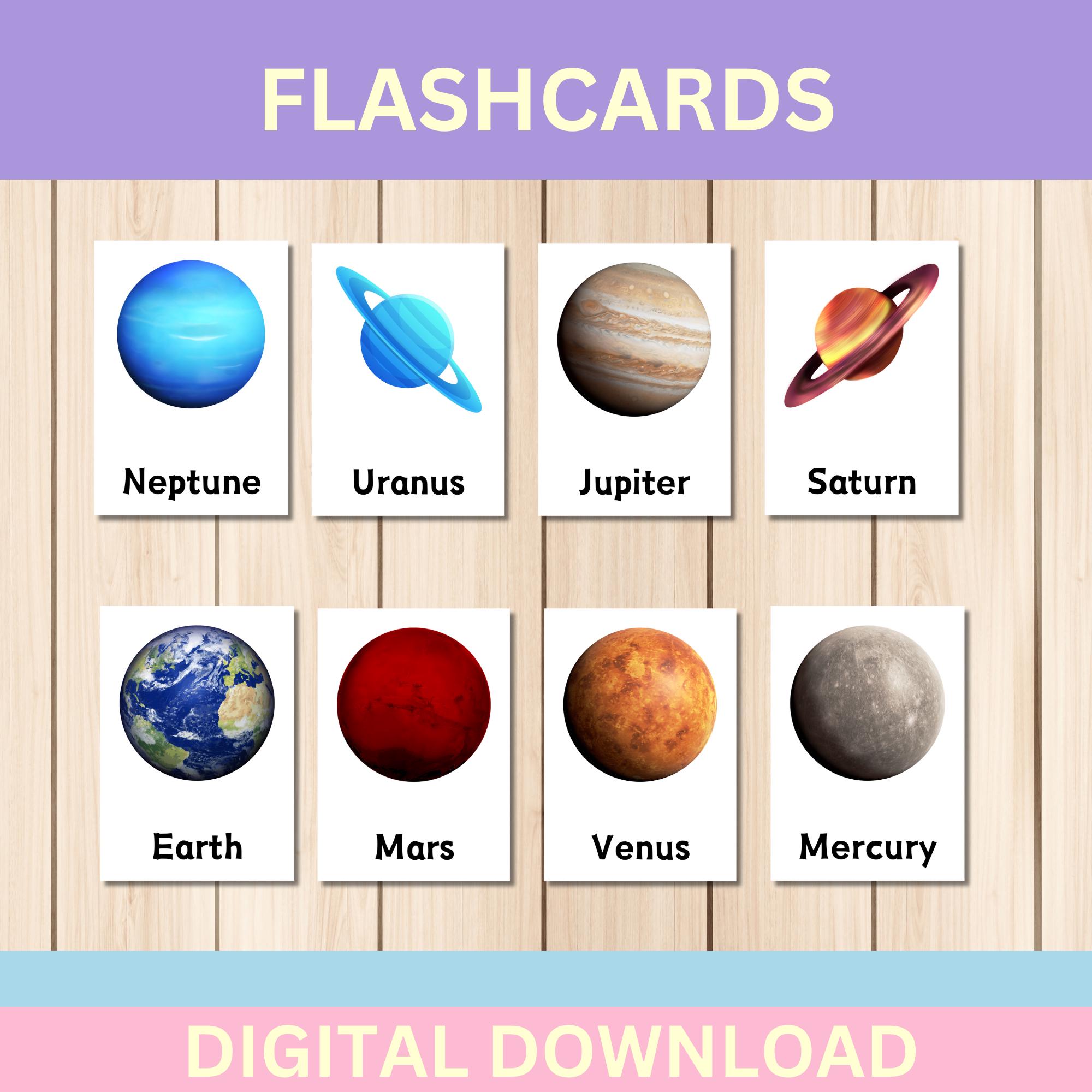 Solar System Flashcards | Printable Montessori Materials & Homeschool ...