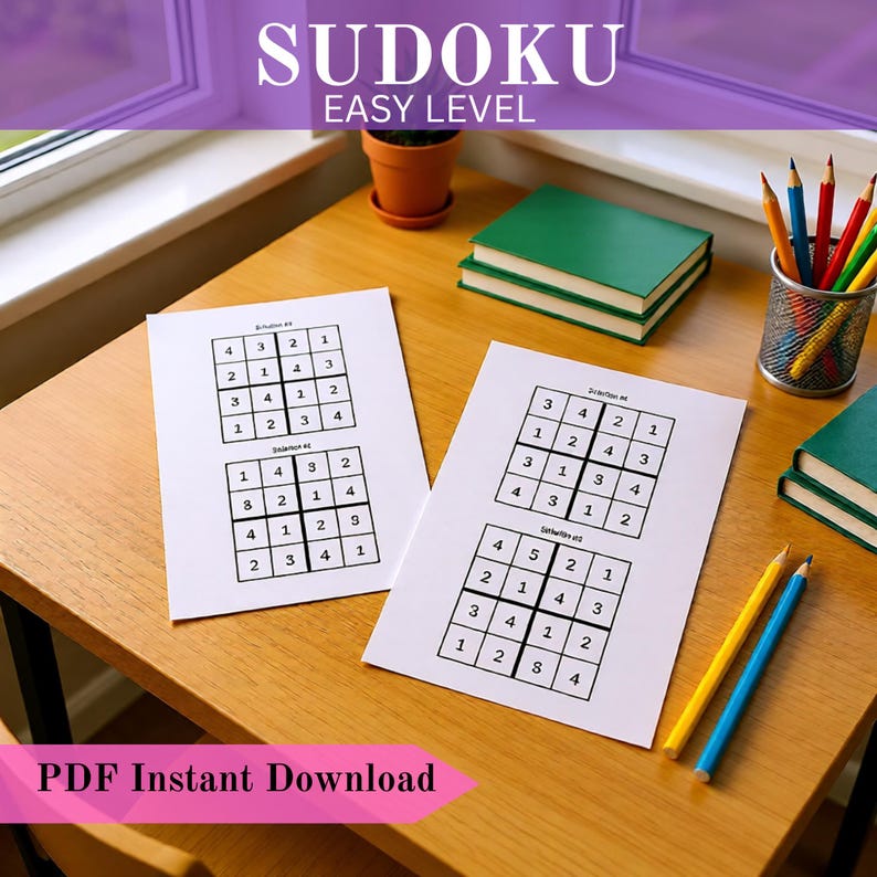 Sudoku for Kids Easy Level | Printable Sudoku Puzzles Ages 6-10 ...