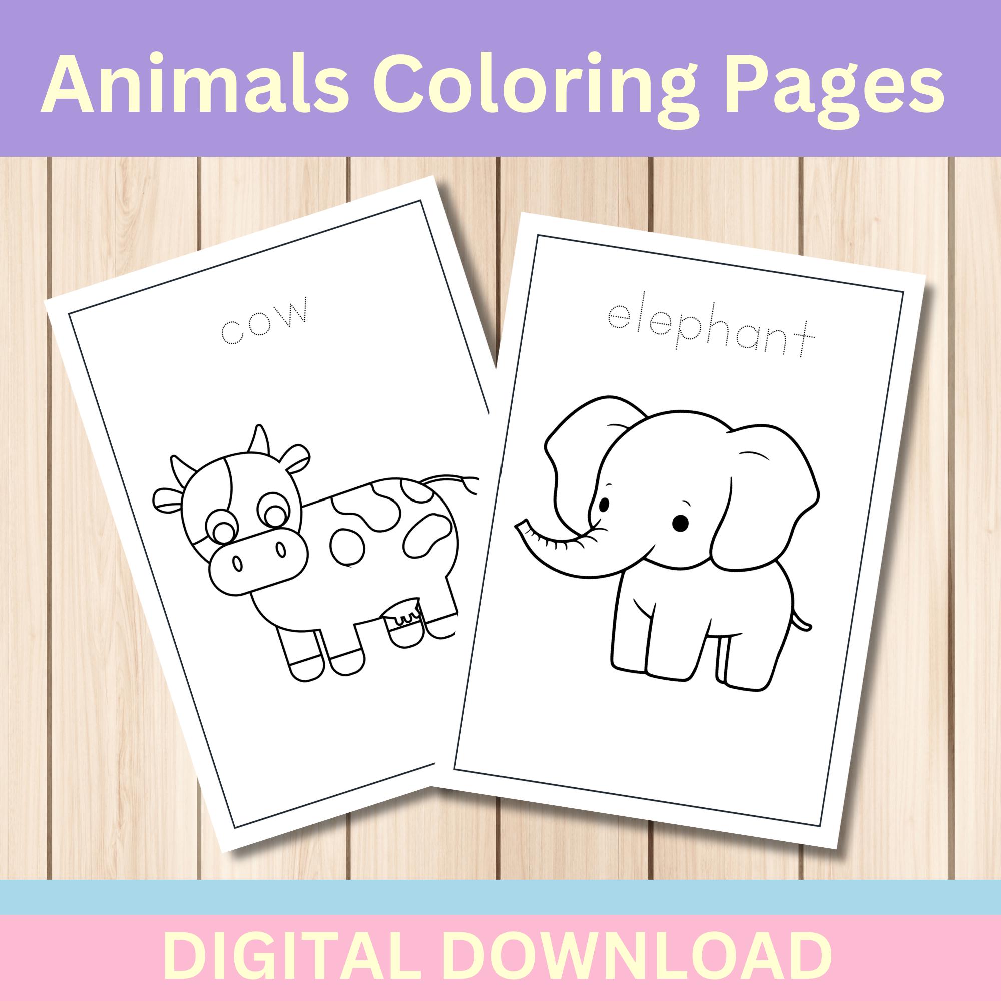 20 Animals Coloring Pages for Kids | Farm Coloring Pages | Kids ...