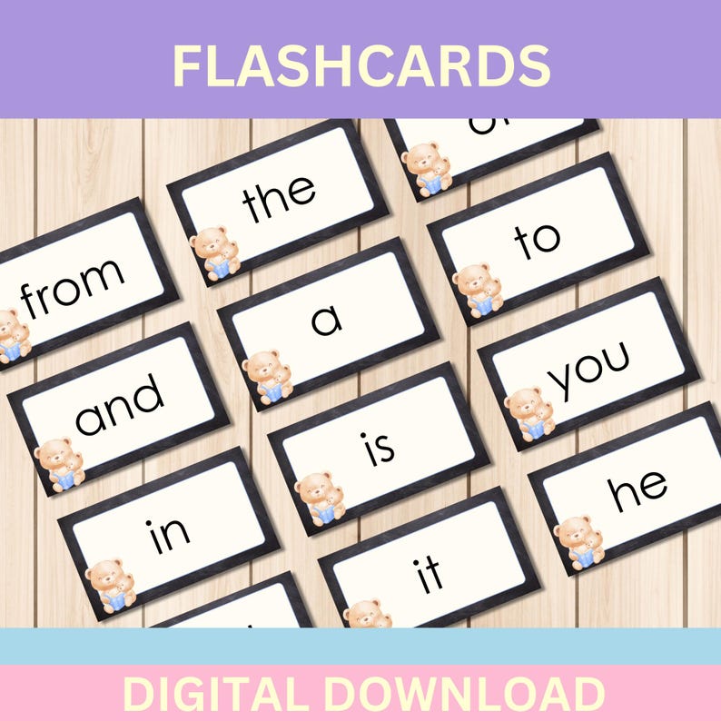 Printable Fry's First Hundred Sight Words Flashcards Kindergarten- 1st ...