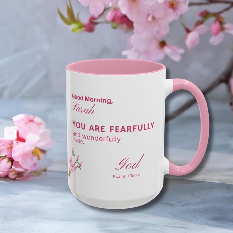 Bible Verse Mug Christian Prayer Gift Idea Faith Design Morning ...