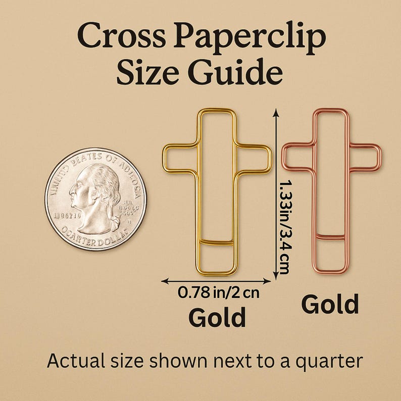 Cross Paper Clips Christian Bookmark Bible Study Clip Bible Journaling ...