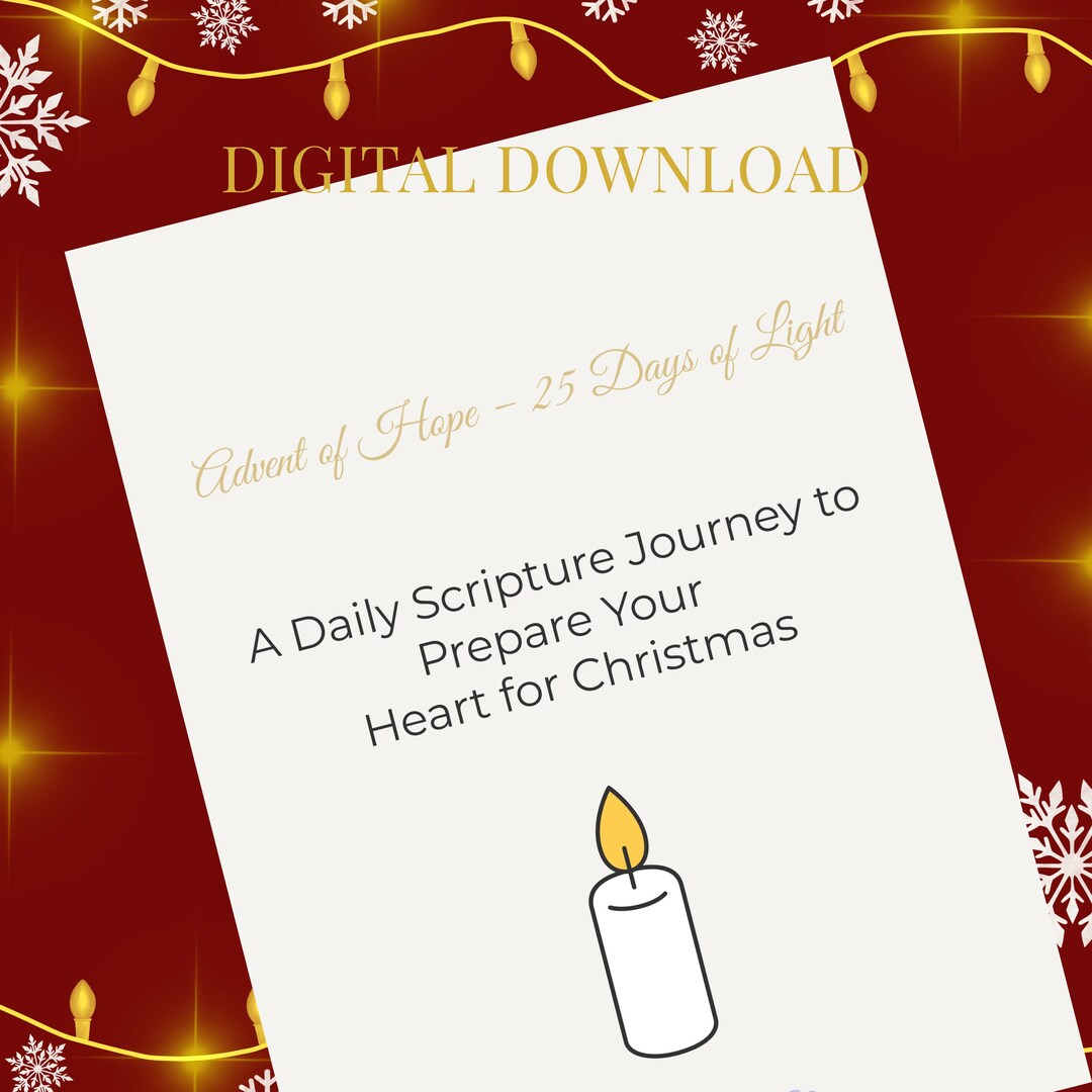 Printable Advent Calendar Christmas Countdown Bible Verse Devotional ...