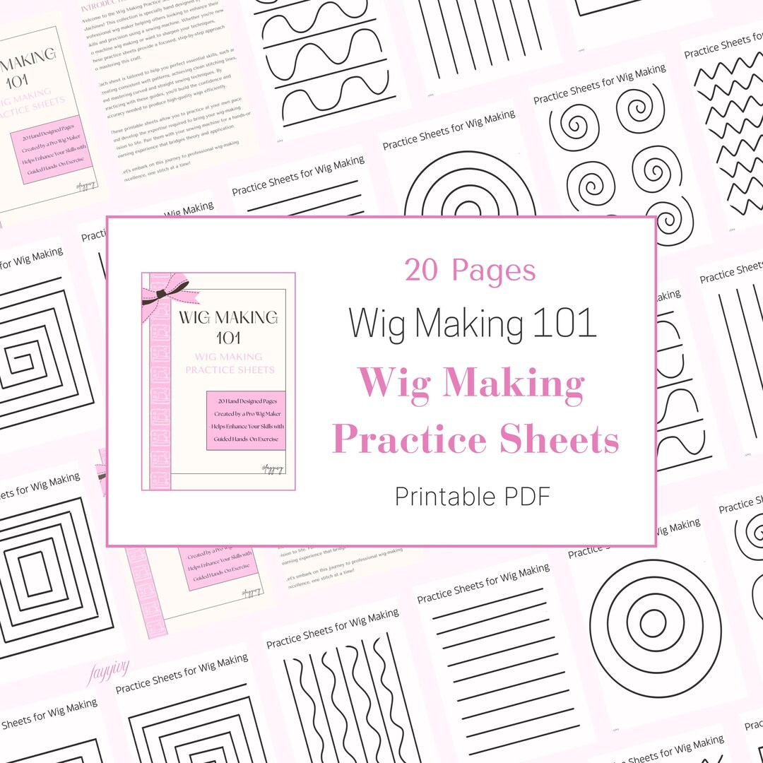 Wig Making Practice Sheets, Wig Maker, Wig Making, Practice Sheets ...
