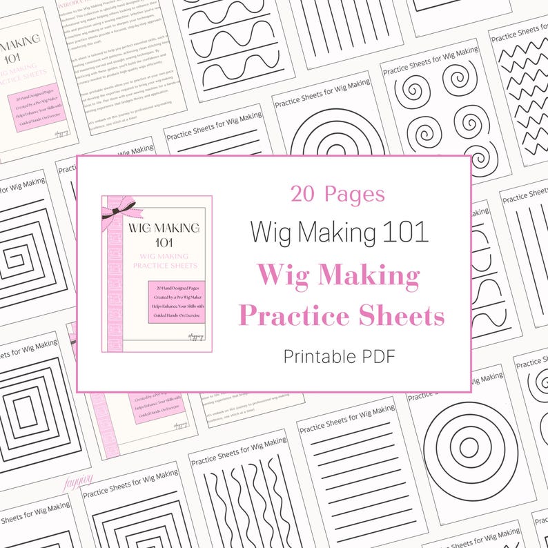 Wig Making Practice Sheets, Wig Maker, Wig Making, Practice Sheets ...