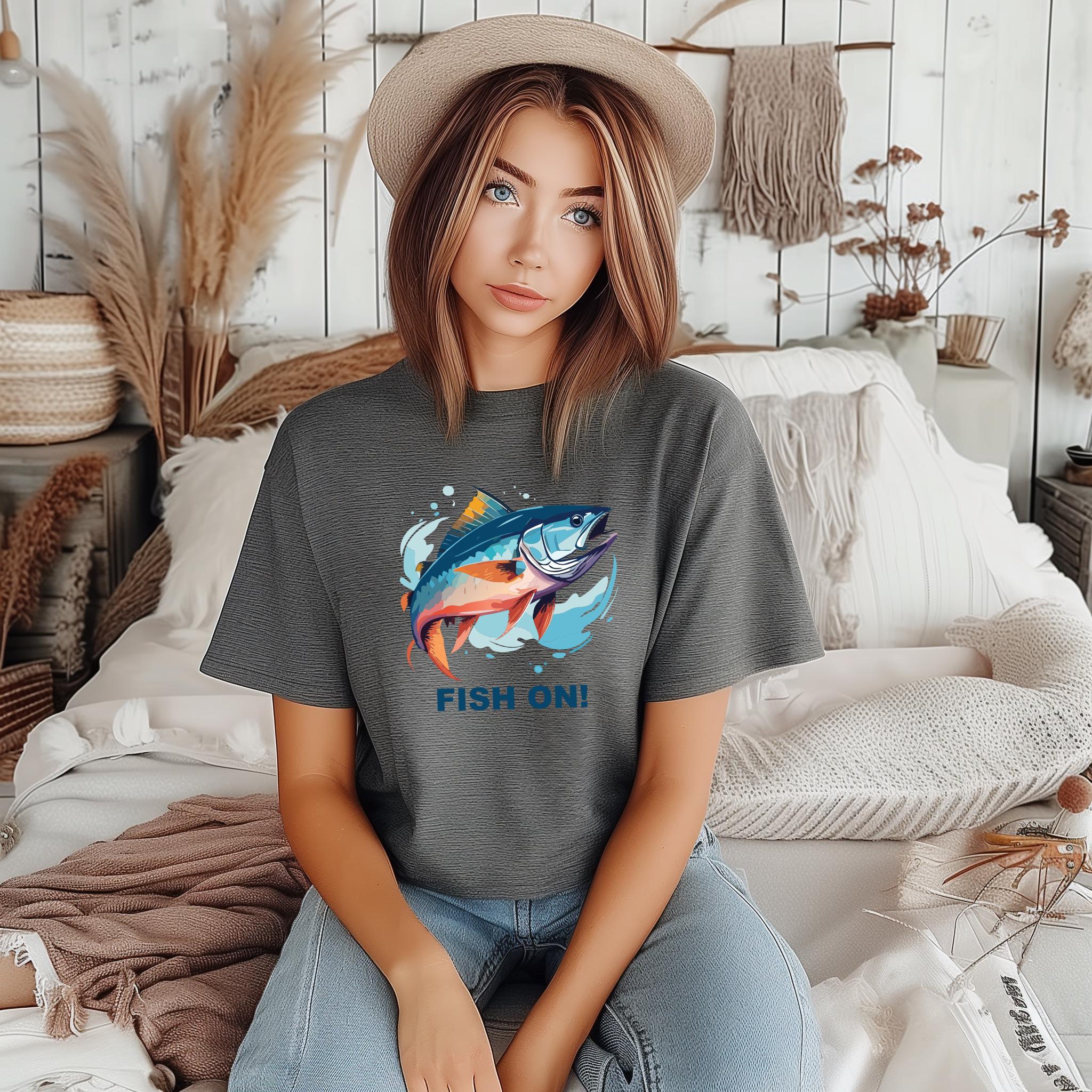 Fishing Tshirt Colorful Tuna Fish On Unisex Heavy Cotton Tee - Etsy