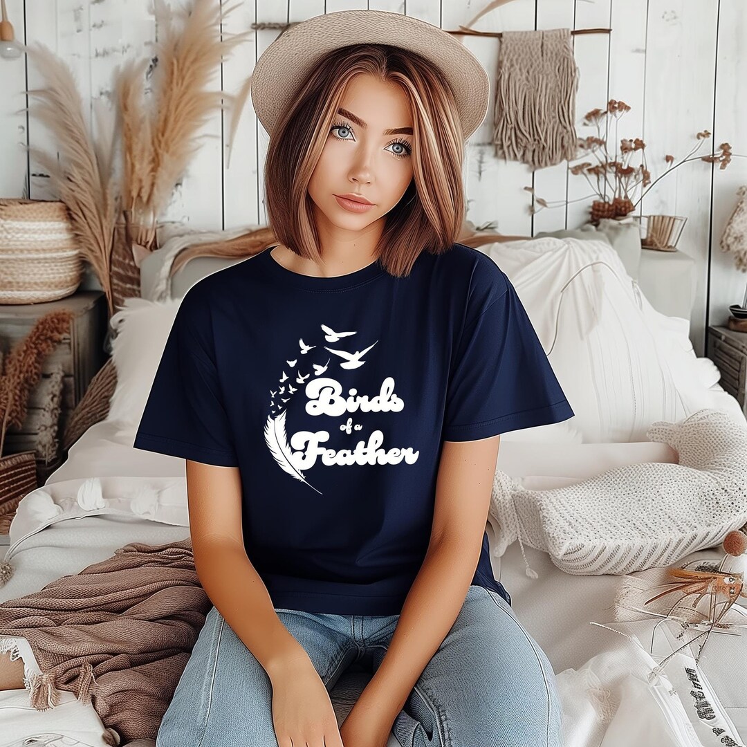 Birds of a Feather Flock Together Tshirt - Billie Unisex Heavy Cotton ...