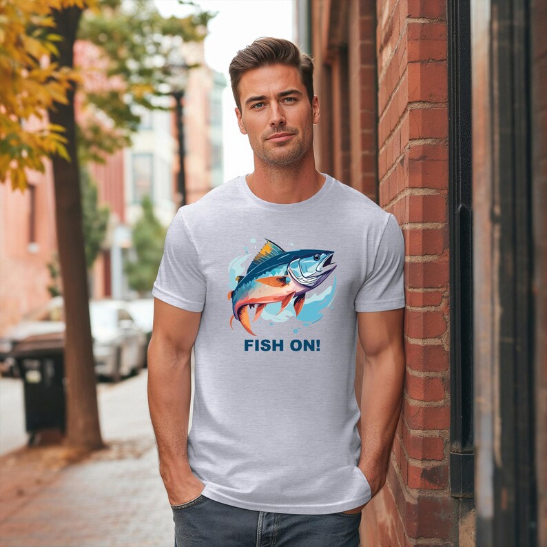 Fishing Tshirt Colorful Tuna Fish On Unisex Heavy Cotton Tee - Etsy